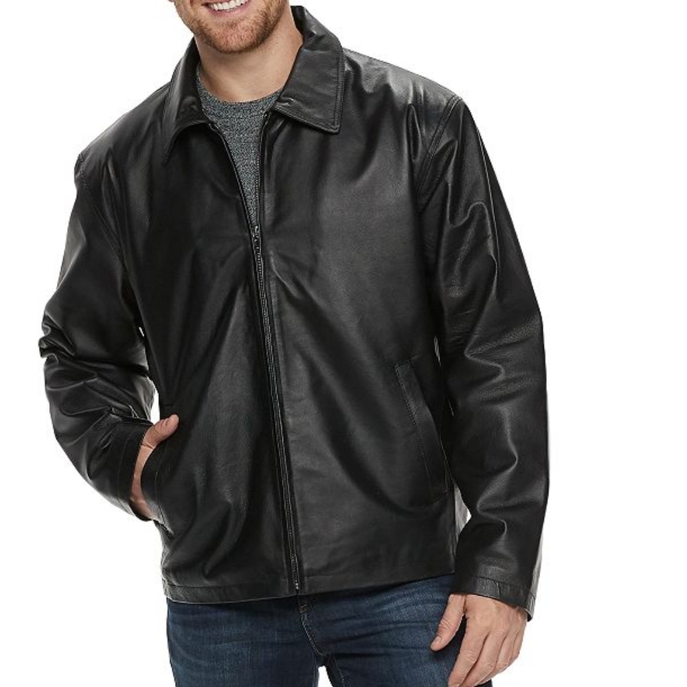 Croft And Barrow Men's Leather Heavyweith Winter Jack… - Gem